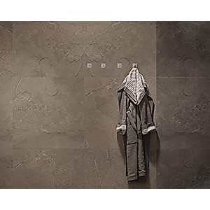 VIVII 6 Pack Adhesive Hooks, 3M Self Adhesive, Metal Wall Hooks Hanger Sticky Hooks for Keys Bags Bathrobe Clothes Hat Towel Garment Nickel, Kitchen Bath Room, Living Room, Office, No Drilling Needed