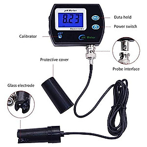 Y-LKUN Water Quality Meter PH Meter Tester Accurate Digital Pen PH-990 Pocket Aquarium Wine LCD PH Test with Large Screen Measuring Tool Moisture Meter