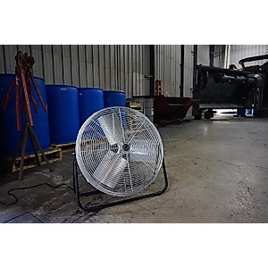 TPI Corporation F24-TE Industrial Workstation Floor Fan, Single Phase, 24" Diameter, 120 Volt