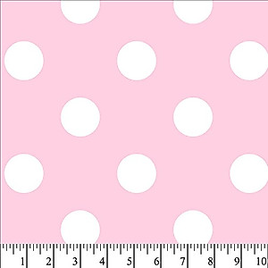 Dots on Pink Anti-Pill Premium No-Sew Throw Fleece Fabric Kit (72x60)