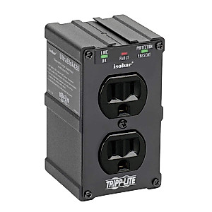 Tripp Lite Isobar Surge Protector Power Strip, Lifetime Limited Warranty Black