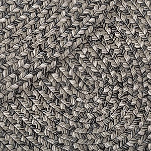 DECOMALL Azure Braided Oval Indoor Outdoor Area Rugs, 4’x6’ Oval Grey