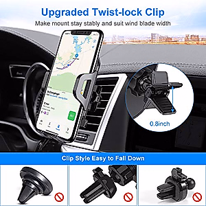 RAXFLY Phone Car Holder Mount Windshield/Air Vent/Dashboard Cell Car Phone Holder for Car 360 Degree Rotation Universal Suction Mount Stand Compatible with iPhone 13 Samsung S21 Plus All Smartphones