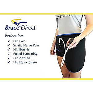 Brace Direct Cryotherapy Hip Wrap with Adjustable Compression Support; Air Pump and Ice Pack for Hip & Groin Pain Relief, Injuries, Strains Sciatica Pain Hip Bursitis and Arthritis Feel Cool Relief