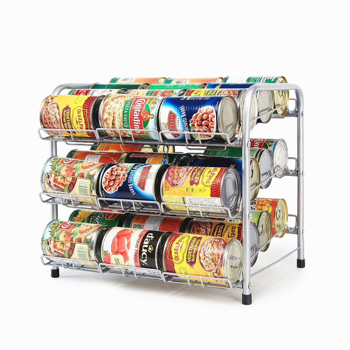 Rice rat Can Organizer for Pantry, Can Rack Can Storage Dispenser for Canned Food (3 tiers)