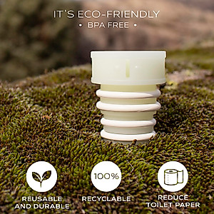 CuloClean Portable Bidet for Toilet, Travel, or Camping. Compatible with Any Plastic Bottle. Discreet, Sanitary or Travel Shower, Attachable Stopper, Backcountry Bidet Nozzle (1pcs Glow in the dark)