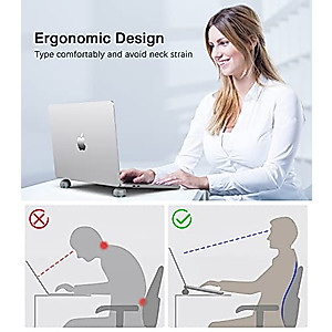 MoKo Universal Laptop/Computer Keyboard Stands, [2 Pack] Ergonomic Small Invisible Laptop Feet Riser, Anti-Slip Keyboard Stand Tilt Pad Portable Magnetic Cooler Holder for PC Notebook, Space Gray