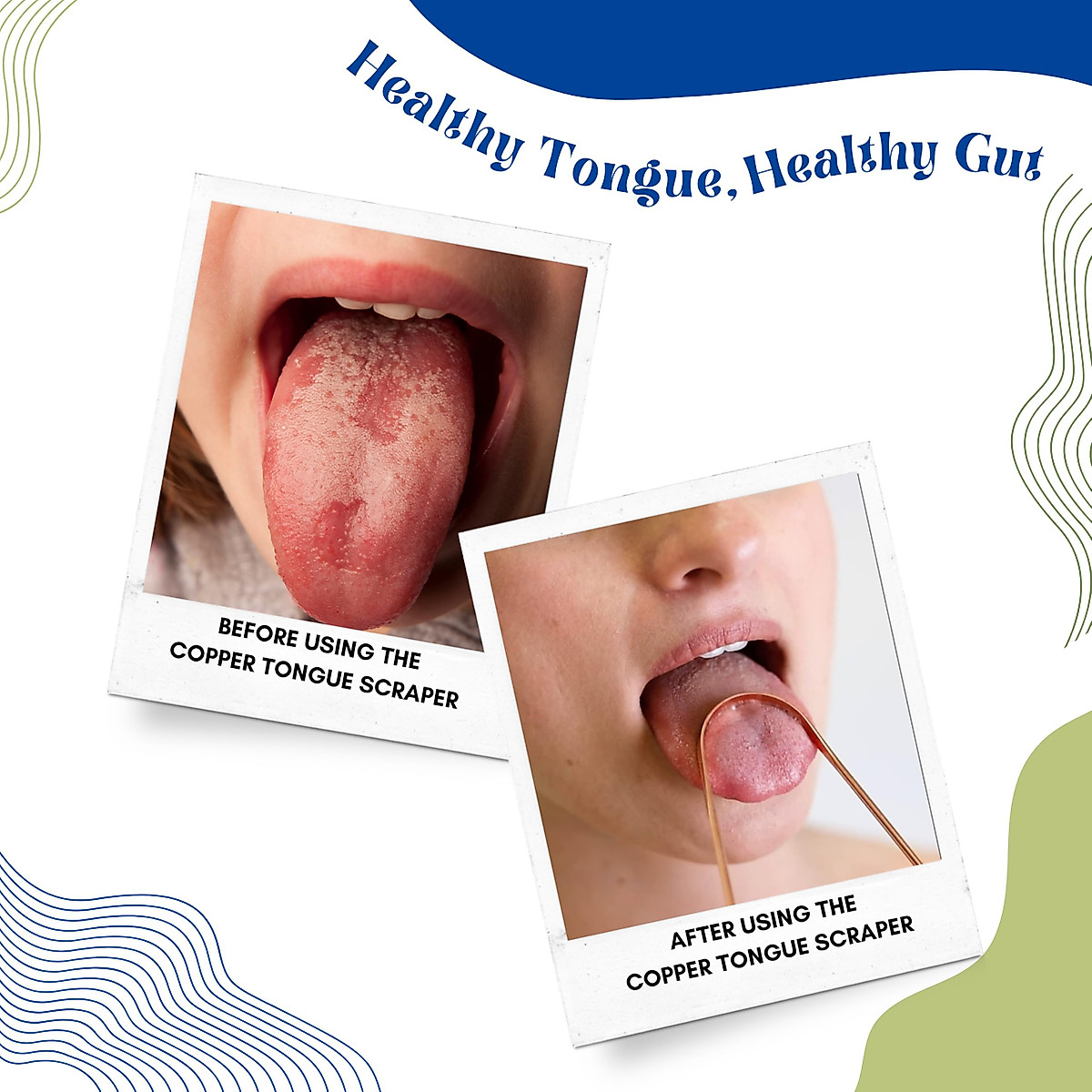 100% Pure Copper Tongue Scraper for Adults - Heavy-Duty, Rust-Proof, Long-Lasting Oral Care - Travel Tongue Scraper Ayurvedic with Case - PURE EARTH essentials (1 Piece/Pack)