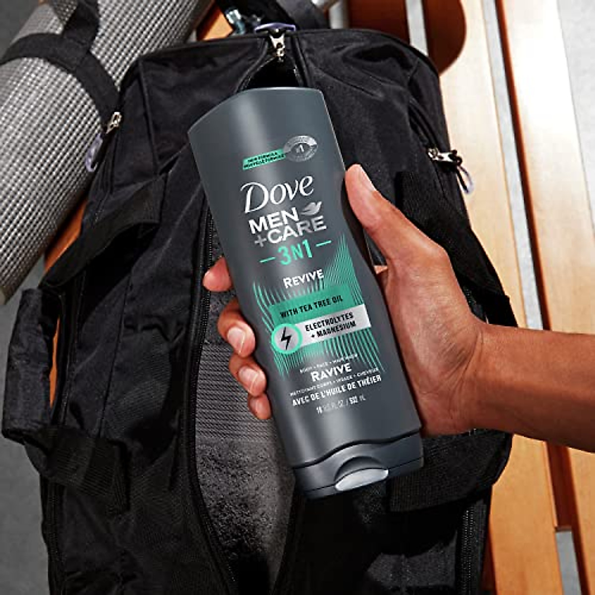 DOVE MEN + CARE Post-Workout Body Wash For Men 3N1 Revive With Tea Tree Oil 18 oz 4 Count