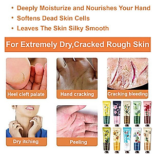 5 Pack Hand Cream For Chapped Hands,Natural Botanical Fragrance Hand Lotion,Mini Hand Cream For Working Dry Hands,Moisturizing Travel Size Hand Cream Set with Natural Botanical For Women-30ml（Fruity）