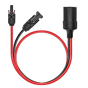 RIIEYOCA Solar Connector to Cigarette Lighter Female,12AWG Cable 12V-24V Cigarette Lighter Female Seat Connect Solar Panel,for Cigarette Lighter Connecting The Device to Supply Power use
