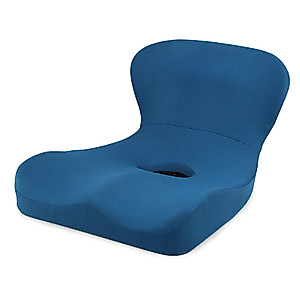 Office Chair Cushions for Back and Butt, Comfort Memory Foam Butt and Lumbar Seat Cushion for Coccyx, Tailbone and Back Pain, Car Seat Cushion for Pain Relief(Color:Blue)