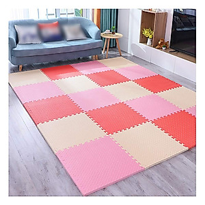 ALGFree Baby Children Play Mat Foam Modern Bedroom Gaming Room Interlocking Floors Puzzle Floor Tiles, 4 Colors (Color : A, Size : 30x30x1cm-24pcs)