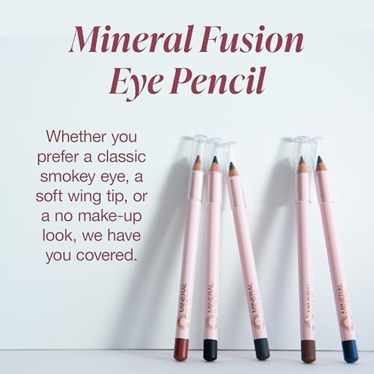 Mineral Fusion Eye Pencil, Dark Brown Eyeliner with Soothing Chamomile, Meadowfoam & Vitamin E, Velvety Smooth, Hypoallergenic Eye Makeup to Line & Define, Long-Lasting Eyeliner Pencil, Touch, 0.04 Oz