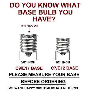 Novelty Lights Incandescent G50 Globe Replacement Bulbs - Outdoor Individual Bulbs For Events, Holiday Parties, Patios, And More - E17/C9 Intermediate Base, 7 Watt Lights (Clear, 25 Pack)