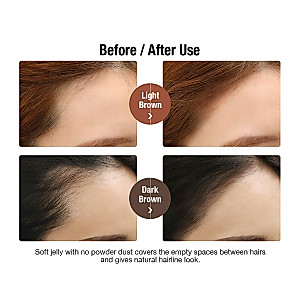 SO NATURAL HAIR LINE COVER CUSHION - DARK BROWN - HAIR LINE COVER UP CUSHION - Soft cream jelly texture