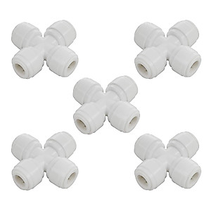 Quick Connect 3/8-Inch Criss-Cross OD Tube for Reverse Osmosis RO Water Filter Pack of 5