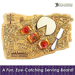 Totally Bamboo San Diego City Life Bamboo Serving and Cutting Board