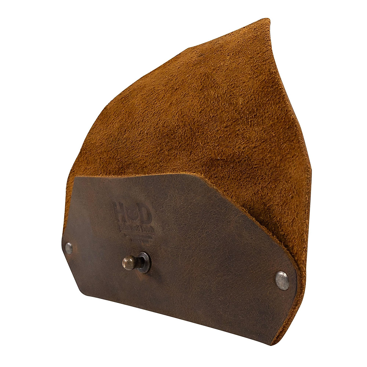 Hide & Drink, Sunglasses Minimalist Sleeve Case Protector, Eyewear Pouch, Great for Outdoors & Traveling, Full Grain Leather, Handmade, Bourbon Brown