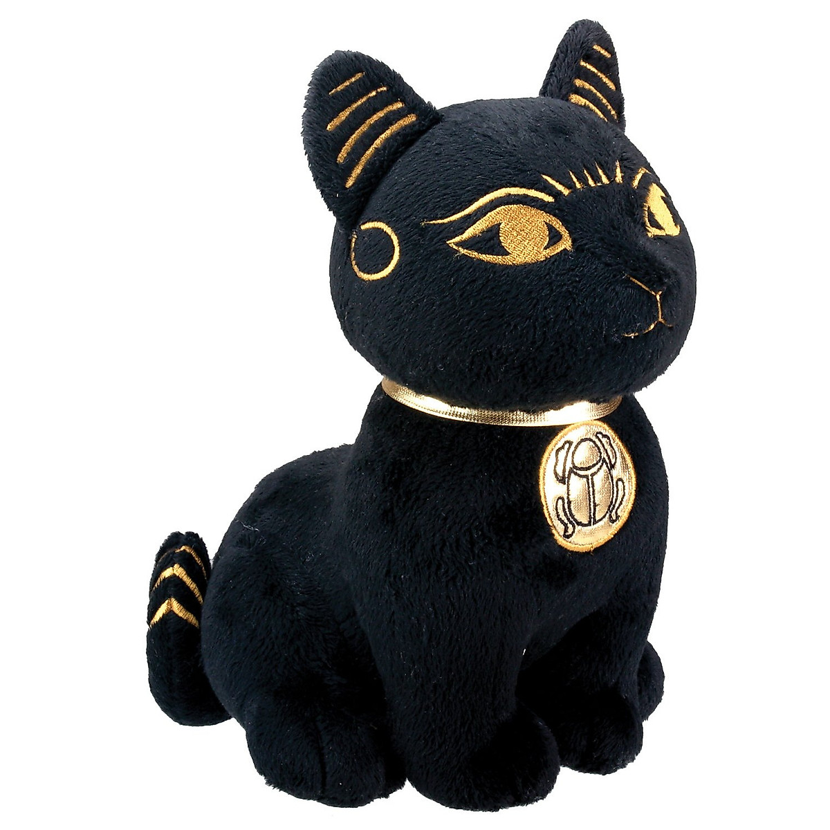 SUMMIT COLLECTION Black and Gold Ancient Egyptian Bastet Cat Kitty Plush Doll