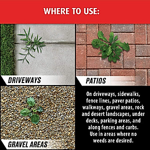 Ortho GroundClear Year Long Vegetation Killer1 - Concentrate, Visible Results in 3 Hours, Kills Weeds and Grasses to the Root When Used as Directed, Up to 1 Year of Weed and Grass Control, 1 gal.