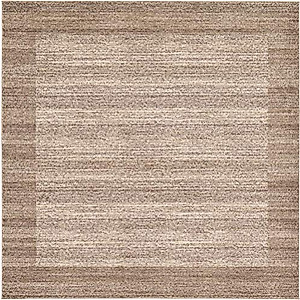 Unique Loom Del Mar Collection Area Rug - Abigail (7' 10" Square, Beige/ Ivory)