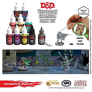 The Army Painter Dungeons and Dragons Nolzur’s Marvelous Pigments Underdark Paint Set, 10 Acrylic Paints Roleplaying, Boardgames, Wargames Miniature Model Painting