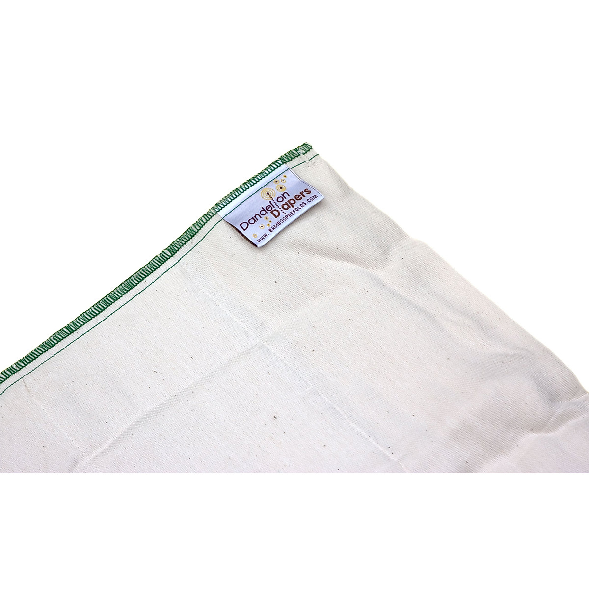 Dandelion Diapers Prefold Cloth Diapers Made from Viscose Bamboo and Cotton Blend Versatile Baby Diaper, 12 Count - Size 3 Infant Pinless Prefold