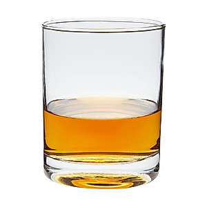 Juvale 12oz Whiskey Glasses, Set of 8 Double Old Fashioned Glass for Scotch, Bourbon, Cocktails