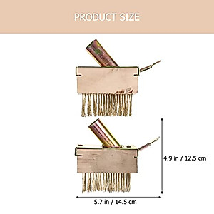 HANABASS Grabber Tool 2pcs Steel Wire Brush Manual Weeders Garden Wire Brush Tools Weeding Tool Hand Tools