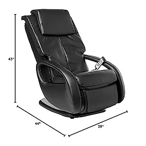 Human Touch WholeBody 5.1 Full Body Massage Chair Recliner Living Room Chair w/ Retractable Ottoman- Personal Professional-Grade Stress + Muscle Pain Relief for Foot Leg Back Neck Massager - Black
