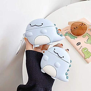 Gtinna for AirPods Pro Case(2019),3D Funny Cartoon Cute Cool Design AirPods Pro Case,Accessories Carabiner Protective Fashion Character Skin Soft Silicone Cover for Apple AirPods Pro (Dragon)