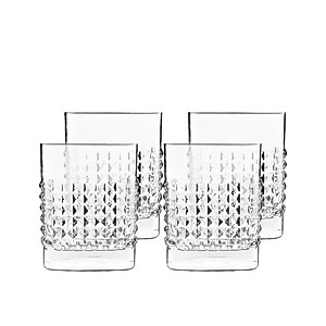 Luigi Bormioli Mixology 12.75 oz Elixir Double Old Fashioned Glasses, Set of 4, Clear