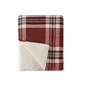 LONDON FOG Cabin Collection, 1 Piece Throw - 50" x 60", Red Multi