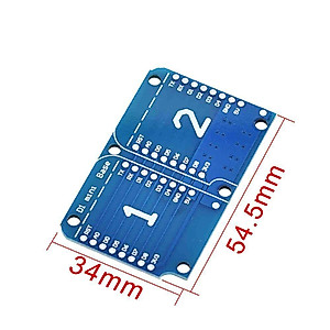 1PCS Dual Base for WEMOS D1 Mini WiFi Internet of Things Development Board Based