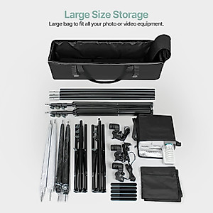 LimoStudio 30 x 10 x 13 inch (L x W x H) Hard Shell Frame, Photo Equipment Large Carry Bag, Shoulder Strap, Thick Pad All Sides Inside, Soft Cushion Compartment Storage Protection, AGG2480