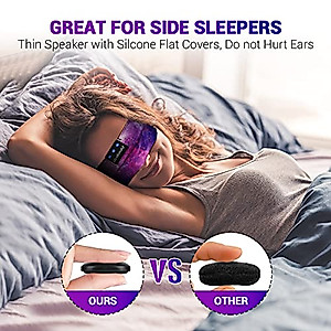 LC-dolida Bluetooth Headband Headphones, Starry Music Cozy Band Wireless Sleeping Headband Sleep Headphone Bluetooth Headband with Thin Speaker Microphone Handsfree Best Gift Ideas Perfect for Sports