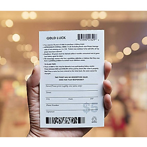 WINGKIND Gold Luck Pregnancy Announcement Fake Lottery Scratch Off Tickets, Great Idea for Pregnancy Reveal, 6 Cards