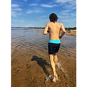 Men's Workout Running Performance Sport Gym Shorts with Built-in Underwear and Zipper Pockets