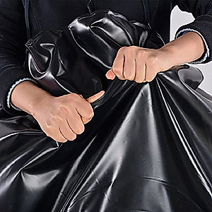 HIWENA Snow Tubes, Inflatable Snow Tubes for Family with 2 Higher Handles, Heavy Duty Snow Sled for Adults, and Snow Toy for Kids, 48 and 37 Inch Snowflake Snow Tubes (2 Pack)