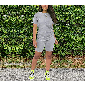 KINIKO Women's Yoga 2 Piece Outfits Workout Running Crop Top Sports Shorts Sets