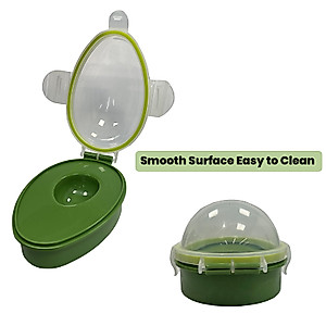 LIFTATAPA Avocado Saver Holder, Reusable Avocado Keeper, Food Crisper Storage Box Fruit Keeper Avocado Storage Container to Keep Your Avocados Fresh for Days (Green)