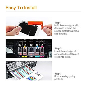 E-Z Ink (TM) Compatible Ink Cartridge Replacement for Canon PGI-250XL PGI 250 XL to use with PIXMA MX922 MX722 MG5420 MG5520 MG5620 MG6320 MG6420 MG6620 MG7120 MG7520 iP8720 (Large Black, 6 Pack)