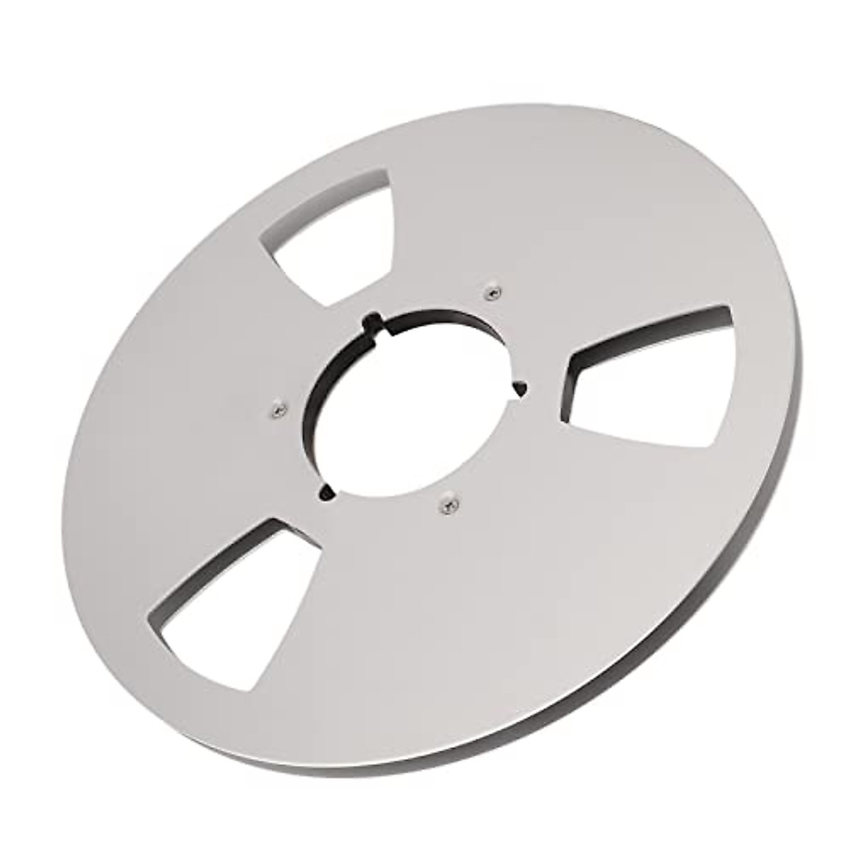 14 10 Inch Empty Tape Reel, Recording Tape Reel Convenient Aluminum Alloy Universal 3 Hole Empty Disc Opening Machine Parts for Reel Tape Recorder Accessory (Silver)