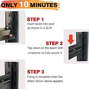 PMKES 6-Tier Heavy Duty Garage Shelving Unit, 52" W x 84" H x 24" D Garage Storage Shelves, Adjustable Industrial Shelving, Commercial Metal Shelf Rack for Warehouse, Pantry, School, Shop, Basement