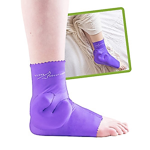 Ulcer Solutions Ankle Keeper, Ankle Protector for Pressure Sores, Lightweight, Stretchable Ankle Pillow, Enhanced Ankle Pads for Better Comfort and Mobility (Medium: 7.5-9.0” (19.0-23cm))