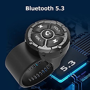 Universal Wireless Car Steering Wheel Control Remote Button Waterproof Support Bluetooth Suitable for Android iPhone Wince Connected to GPS Navigation Multimedia