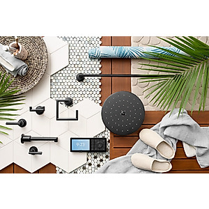 Moen Mosaic Matte Black Round Two-Function Body Spray, Valve Required, TS1422BL