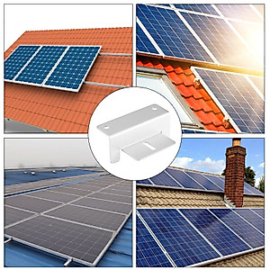 MOUYAT Set of 24 Solar Panel Mounting Bracket, Aluminum Alloy Solar Panel Z Brackets Kit with Nuts and Bolts, Supporting Hardware for Solar Panel, RV, Roof, Boat, Caravans, Off-Grid, Silver