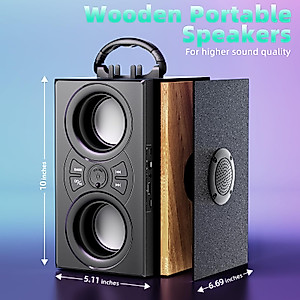 DINDIN Bluetooth Speakers, 40W Peak Wireless Speaker with Subwoofer, TWS, Big Bass, 80dB Portable Party Speaker with Lights for Beach, BBQ, Outdoor, Camping, Travel